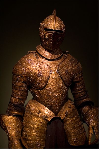 Picture Of Emperor Charles V And Renaissance Era Suit Of Armour